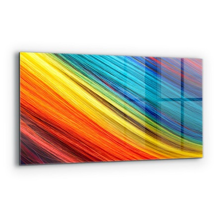 Panou decorativ, Wallfluent, Sticla, Model Grafic Colorat Curcubeu ...