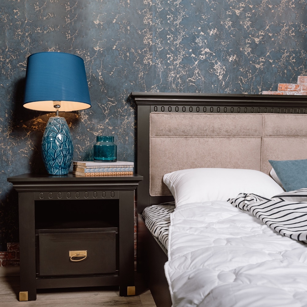 Set Dormitor Saint Tropez, Vopsit Negru, Pat Cu Dimensiune Saltea 160 x ...