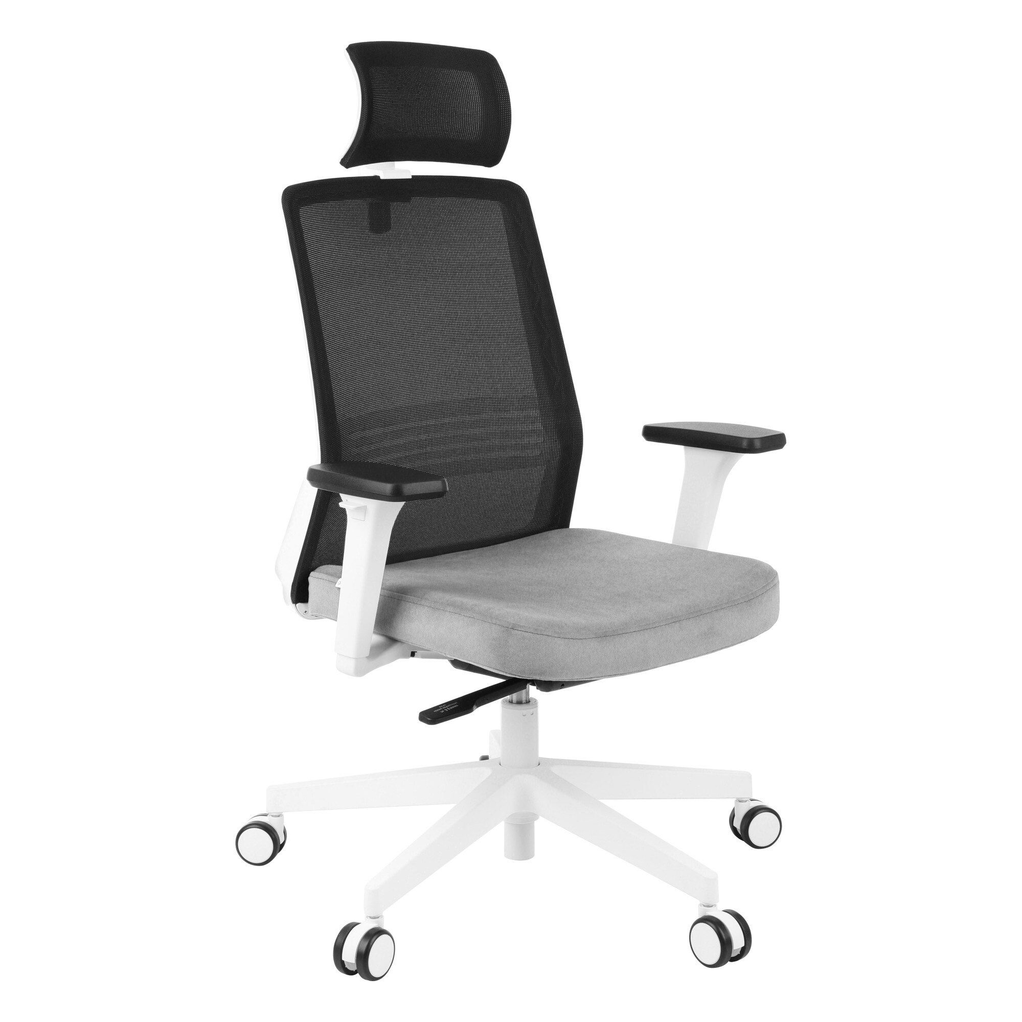 Scaun de birou, Grospol, Coco WS HD cu tetiera, Baza White, Cotiere R1 ...