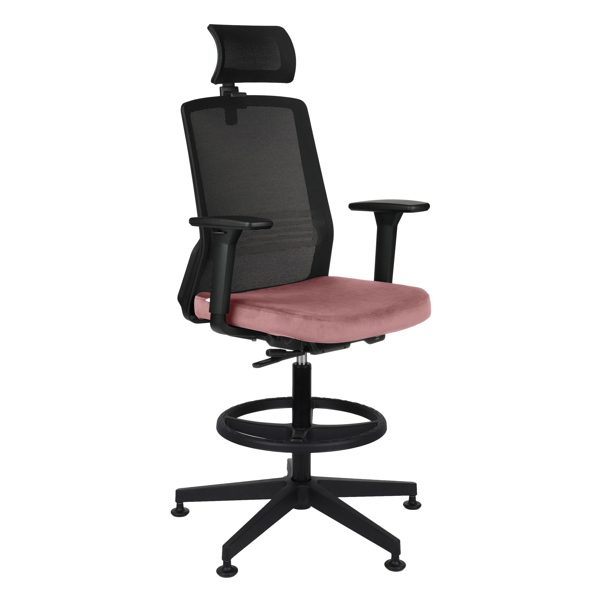 Scaun de birou, Grospol, Coco BS HD RB cu tetiera, Baza Black, Cotiere ...