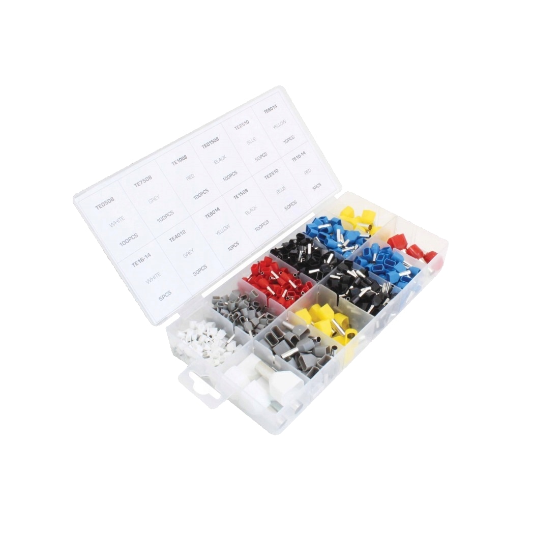 Set pini terminal sertizabili, cu izolatie, 660 piese, pentru cabluri ...