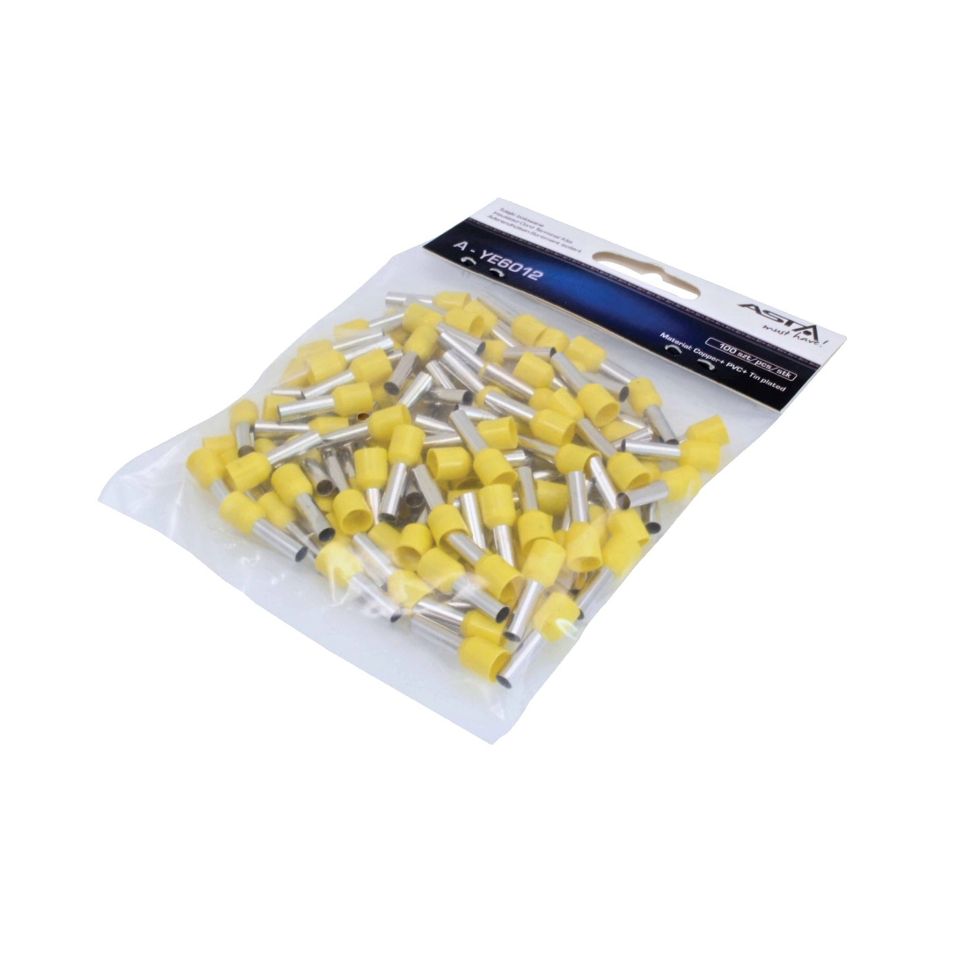 Set pini terminal cablu, cu izolatie, 12 x 20 mm, interval 6 mm2, 100 ...