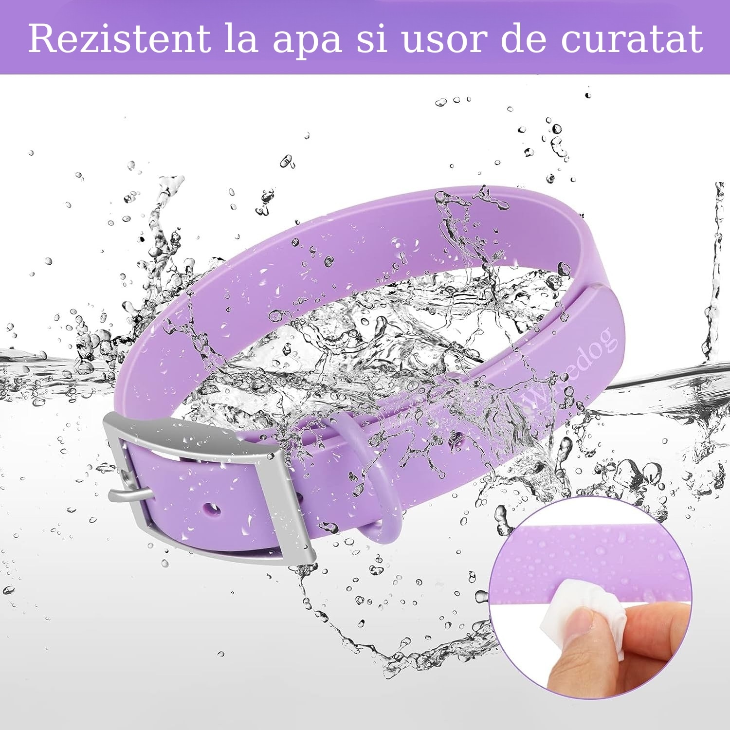 Zgarda de caini reglabila si impermeabila, usor de curatat, se preteaza ...