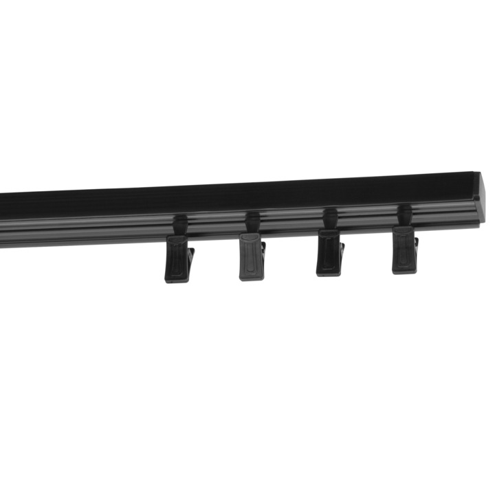Sina tavan PVC, Rena, cu un canal, cu clipsuri, neagra 340 cm - eMAG.ro