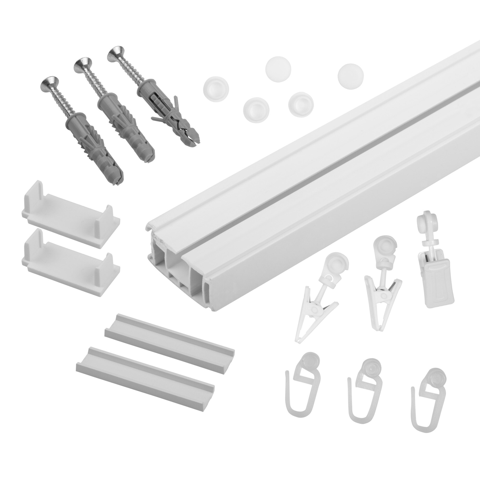 Sina tavan PVC, Rena, cu un canal, cu inele, alba 430 cm - eMAG.ro