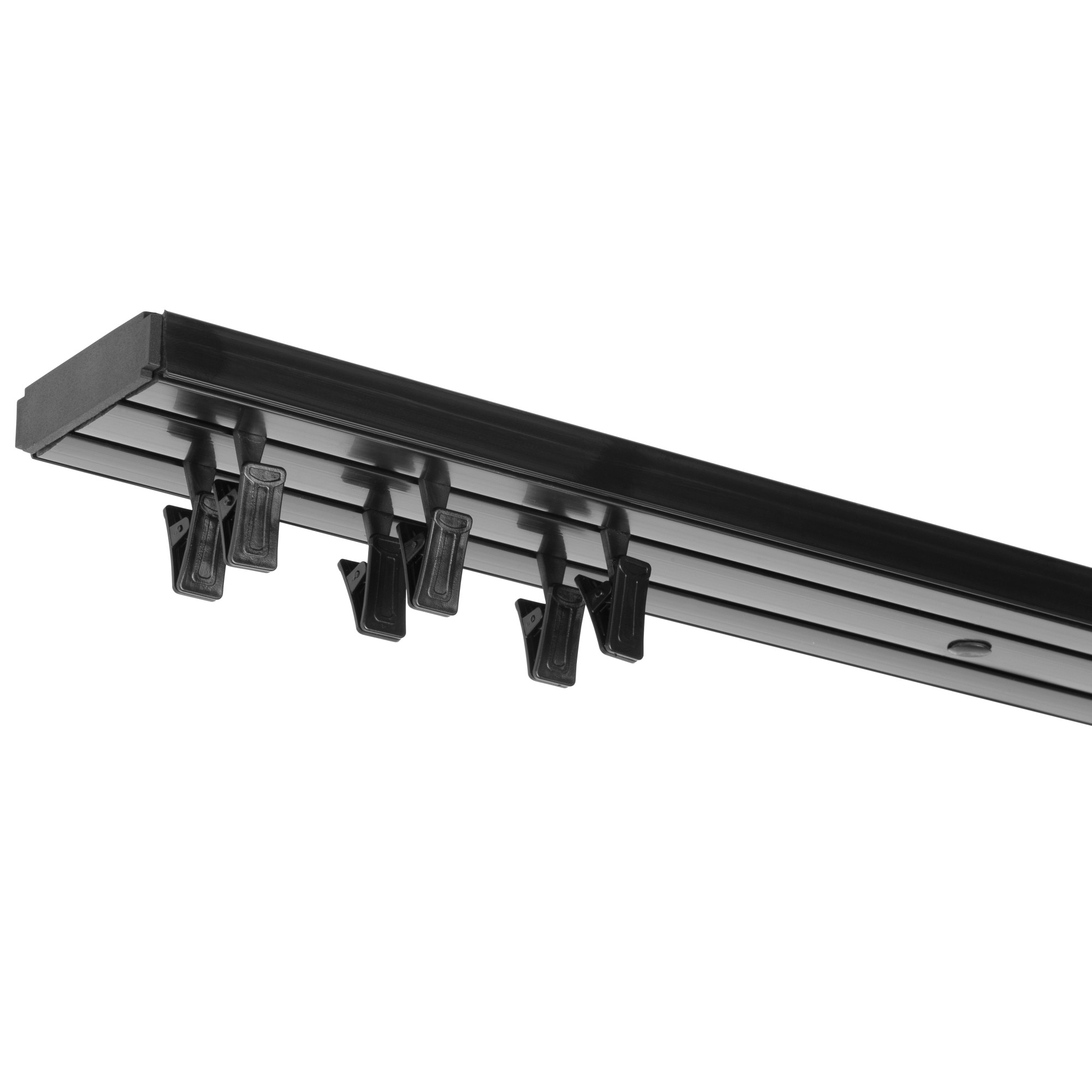 Sina tavan PVC, Rena, cu doua canale, cu clipsuri, neagra 190 cm - eMAG.ro