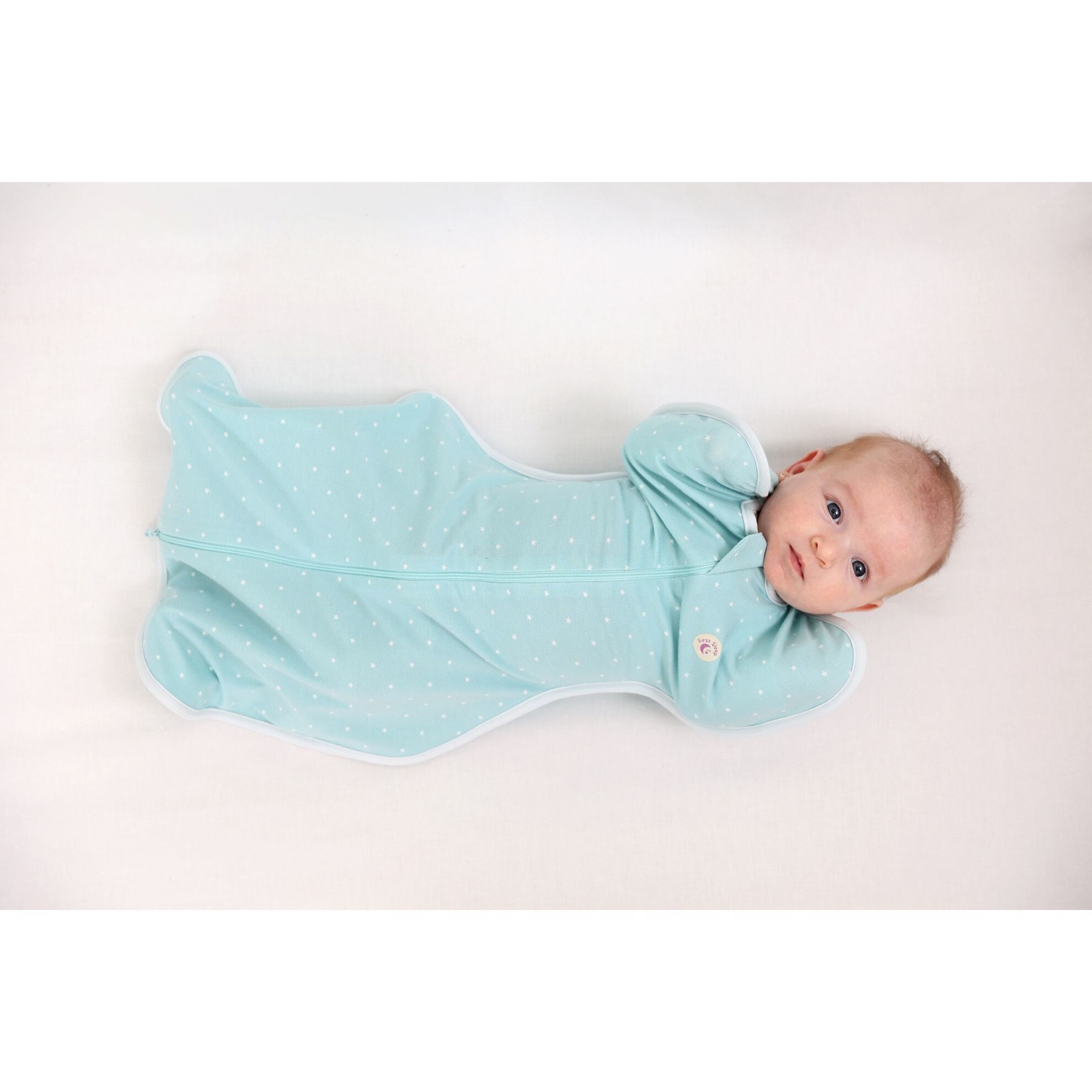 Sac de dormit nou-nascut Swaddle First Sleep, Calm Star, 60 cm, 1 tog ...