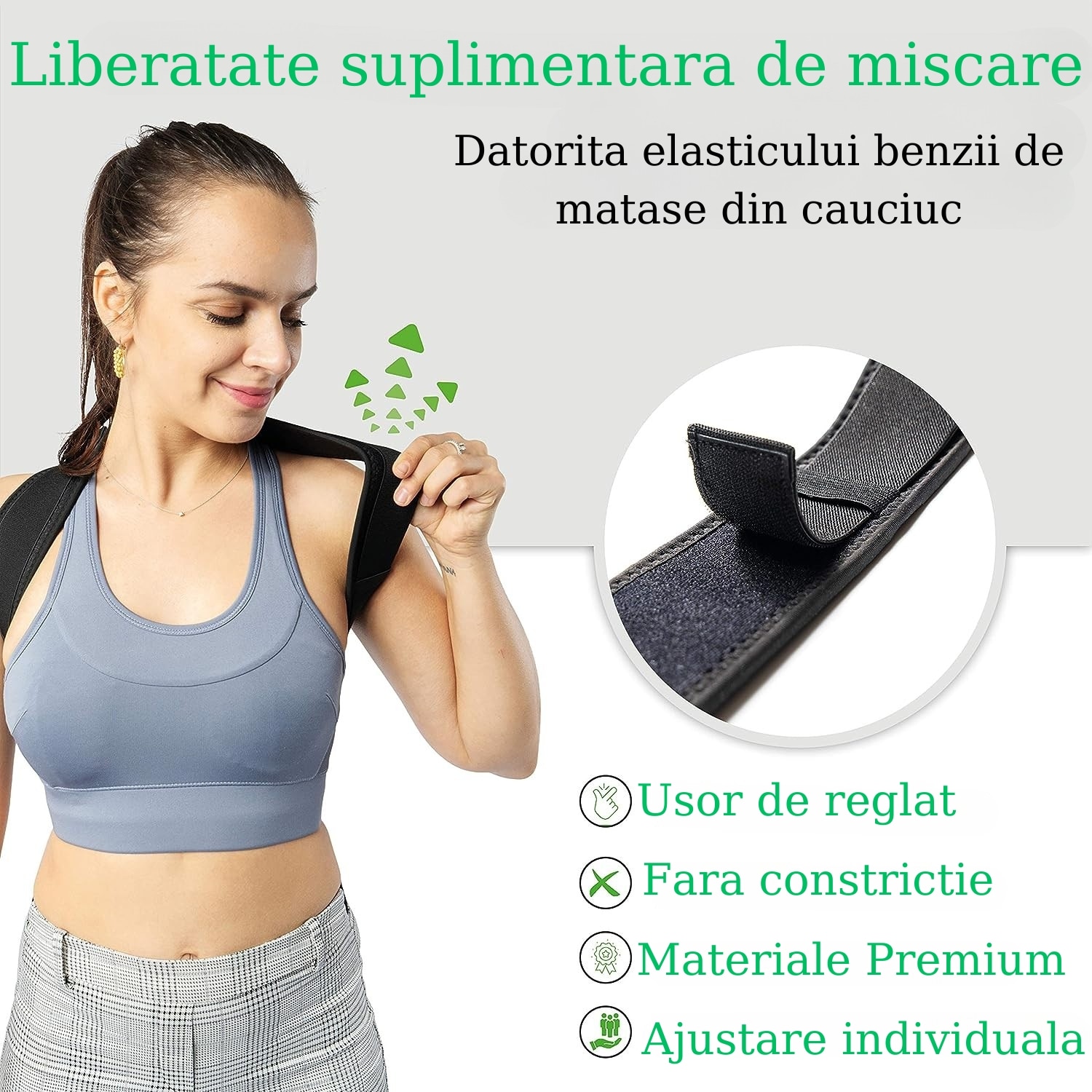 Corector de postura Fitnesix®, pentru indreptare spate, coloana si ...