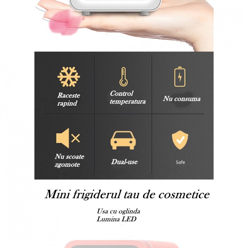 Mini frigider portabil 2 in 1, cu dubla functie de incalzire/racire ...