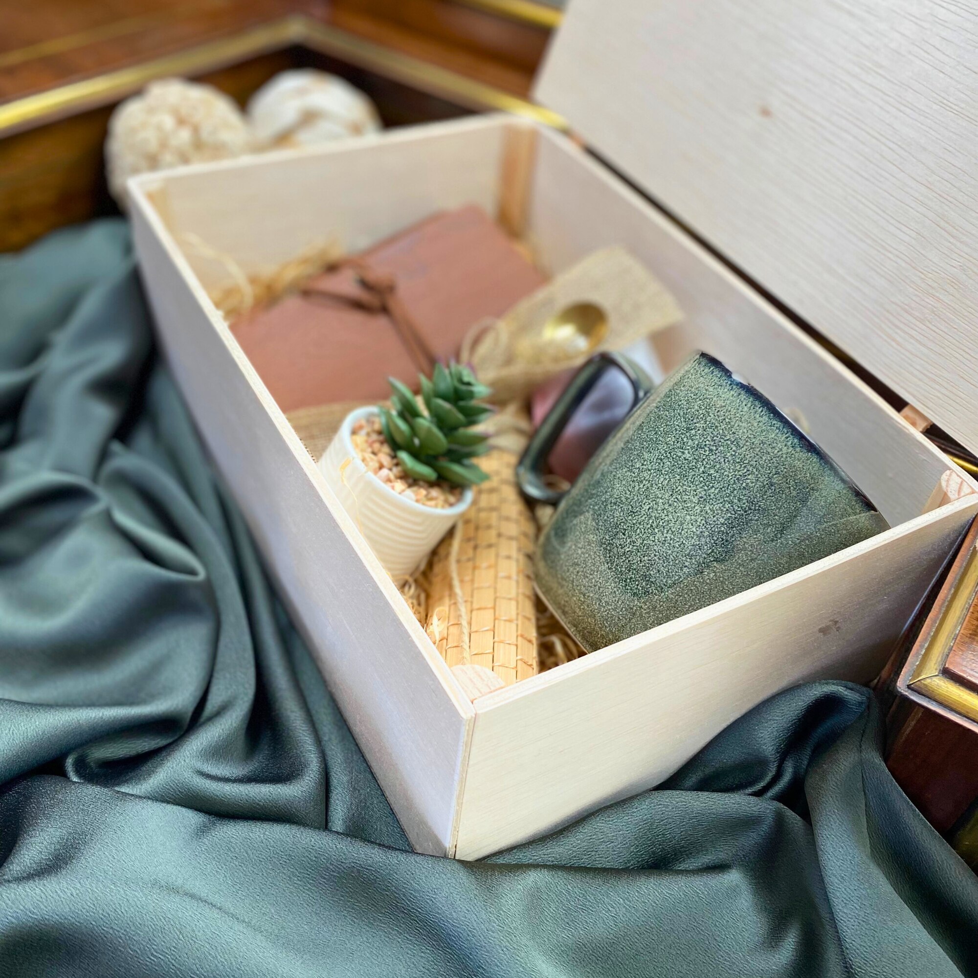 Cutie cadou, Gift Box Handmade, stil Vintage, Tea, Lemn, 30x20x10 cm ...