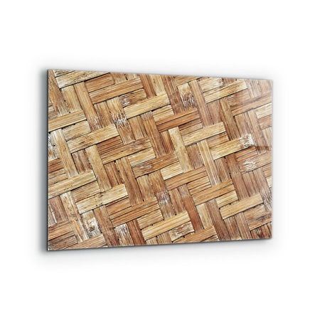 Panou decorativ, Wallfluent, Sticla, Ratan Din Bambus Impletit Asia ...