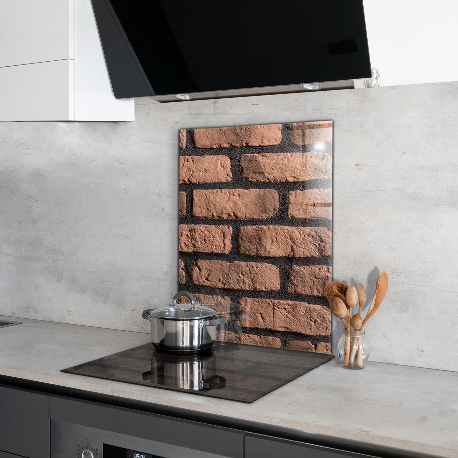 Panou decorativ, Wallfluent, Sticla, Zid De Caramida Naturala ...