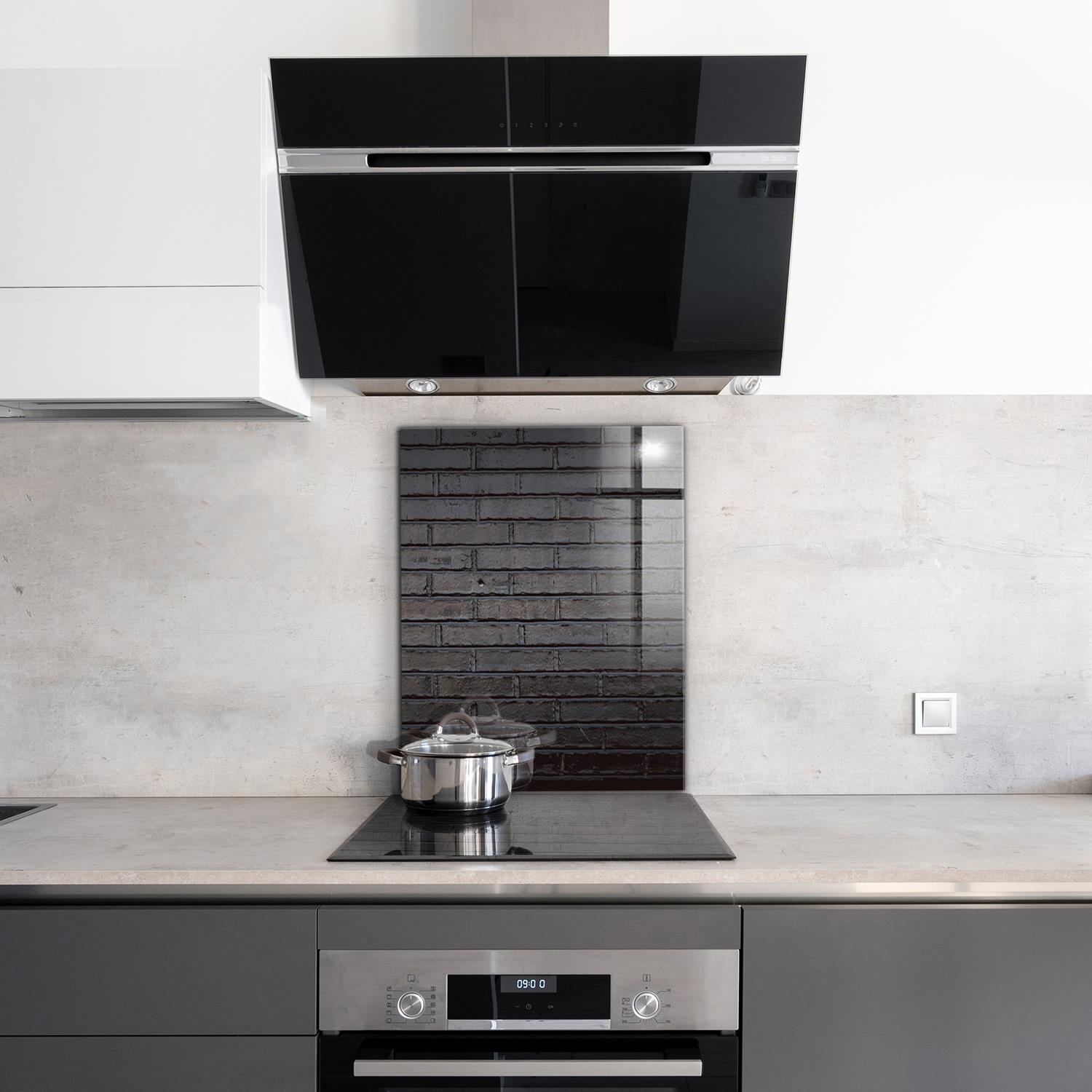 Panou decorativ, Wallfluent, Sticla, Beton De Caramida Neagra ...