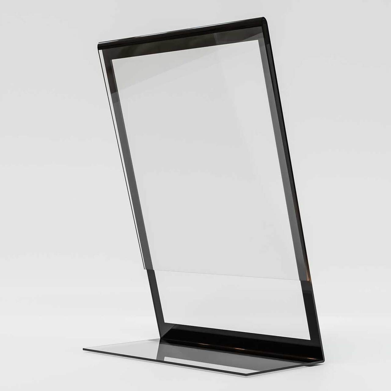 Suport Meniu tip L cu contur negru, format A4 (210x297mm), expunere ...