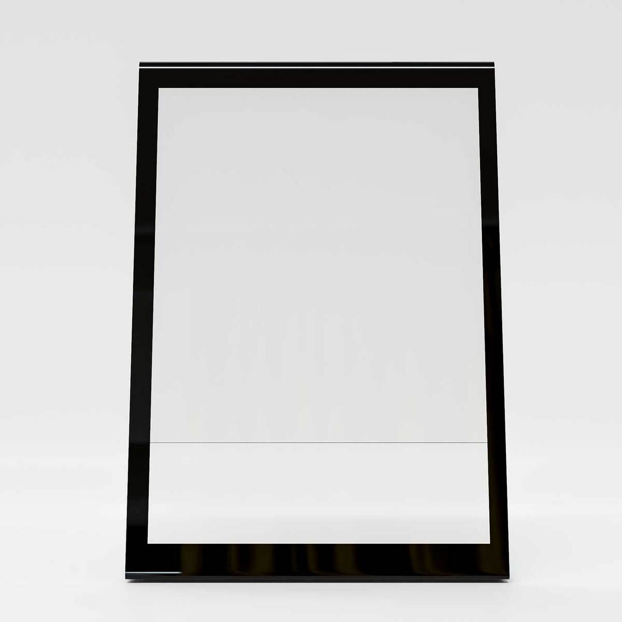 Suport Meniu tip L cu contur negru, format A4 (210x297mm), expunere ...