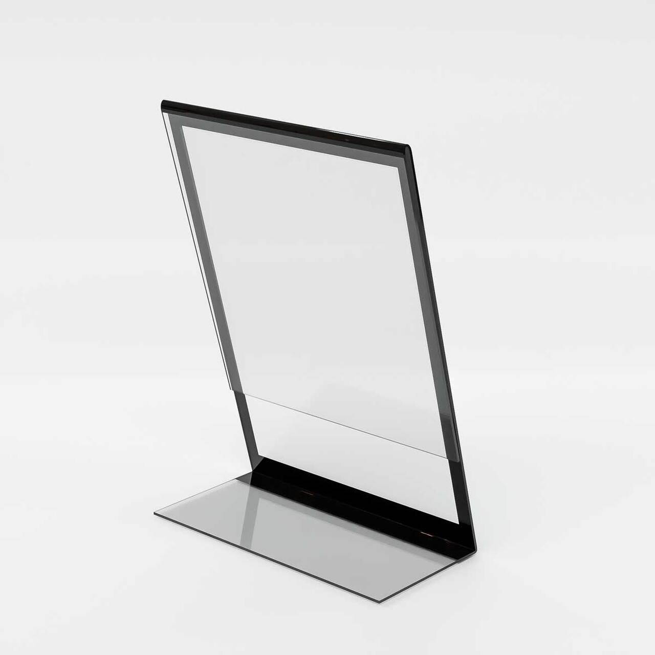 Suport Meniu tip L cu contur negru, format A4 (210x297mm), expunere ...