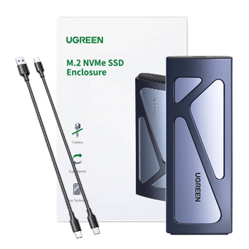 Rack extern SSD M.2 UGREEN CM578, 10Gbps, 2TB, NVMe, USB-C, Gri - eMAG.ro