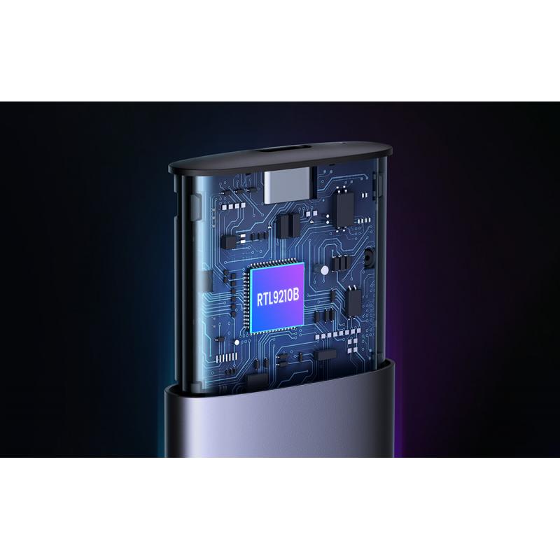 Rack extern SSD M.2 UGREEN CM400B, 10Gbps, 2TB, NVMe, SATA, USB-C, Gri ...