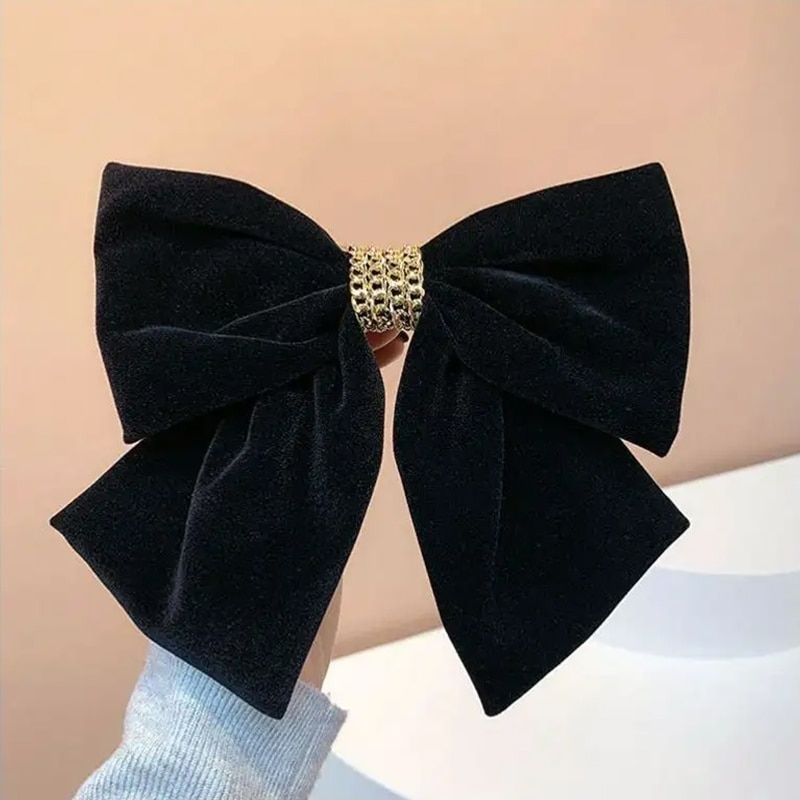 Clama de par, model royal touch de catifea, accesorizat cu funda ...