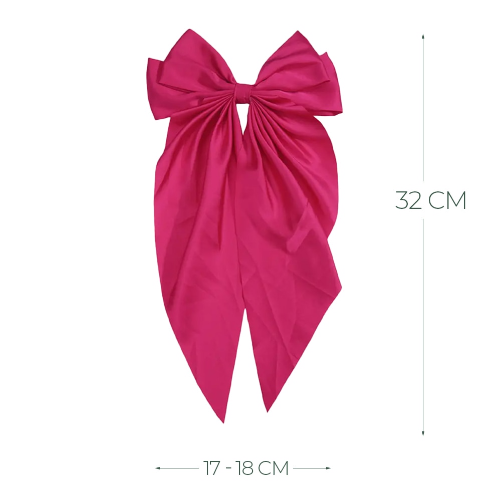 Clama de par tip ac, model cu funda ampla coada de cal, M2, roz aprins ...