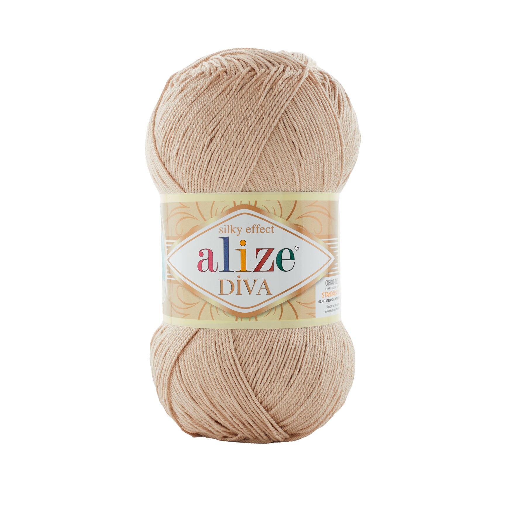 Fir Textil Alize Diva 894, pentru crosetat si tricotat, acril, bej, 350 m - eMAG.ro