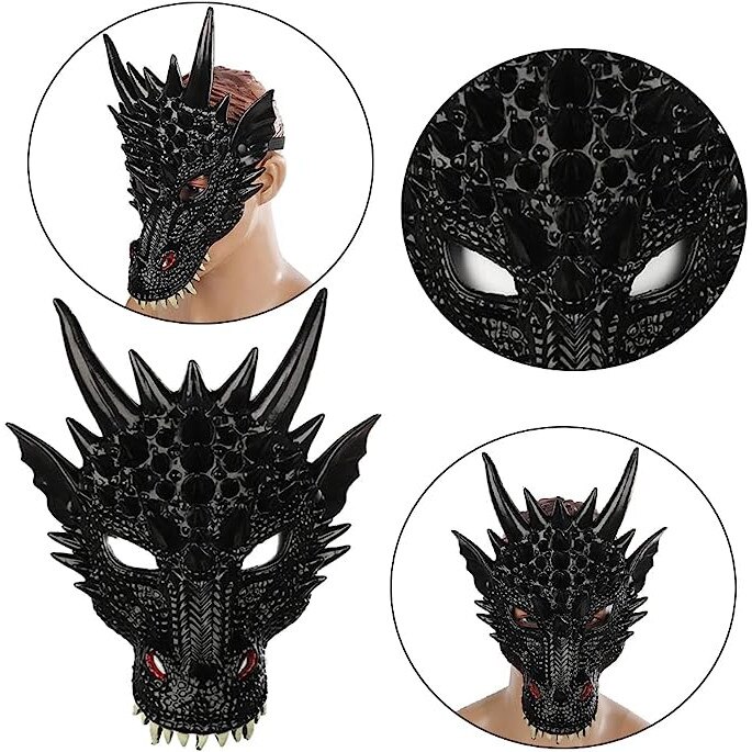 Masca Dragon, Set cu Manusi, Negru - eMAG.ro