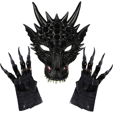 Masca Dragon, Set cu Manusi, Negru - eMAG.ro