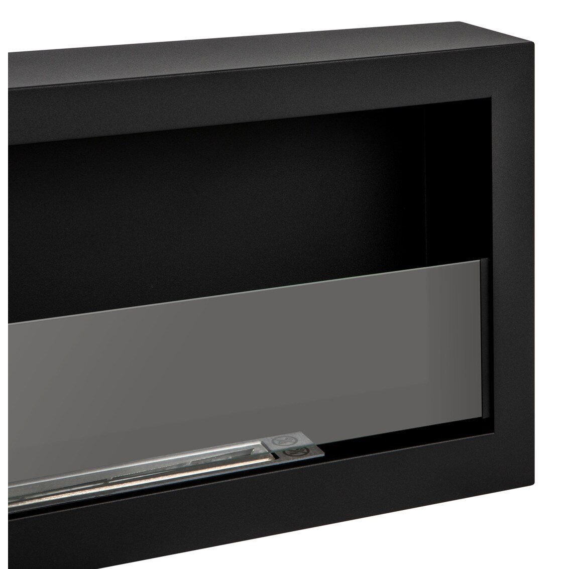Semineu bio S-Line BOX 120cm cu biocombustibil negru cu sticla ...