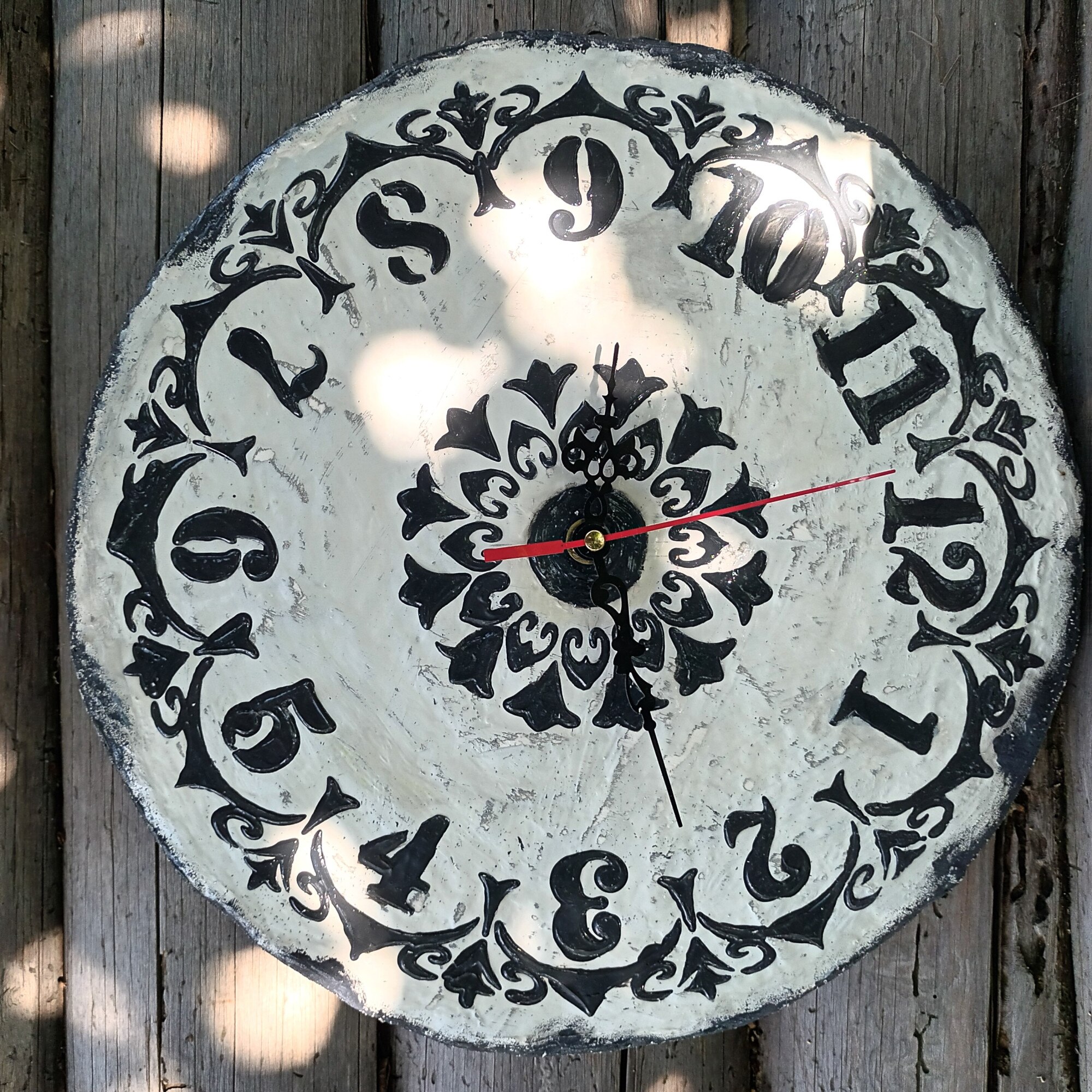 Ceas decorativ de perete, mandala, handmade, 30 cm - eMAG.ro