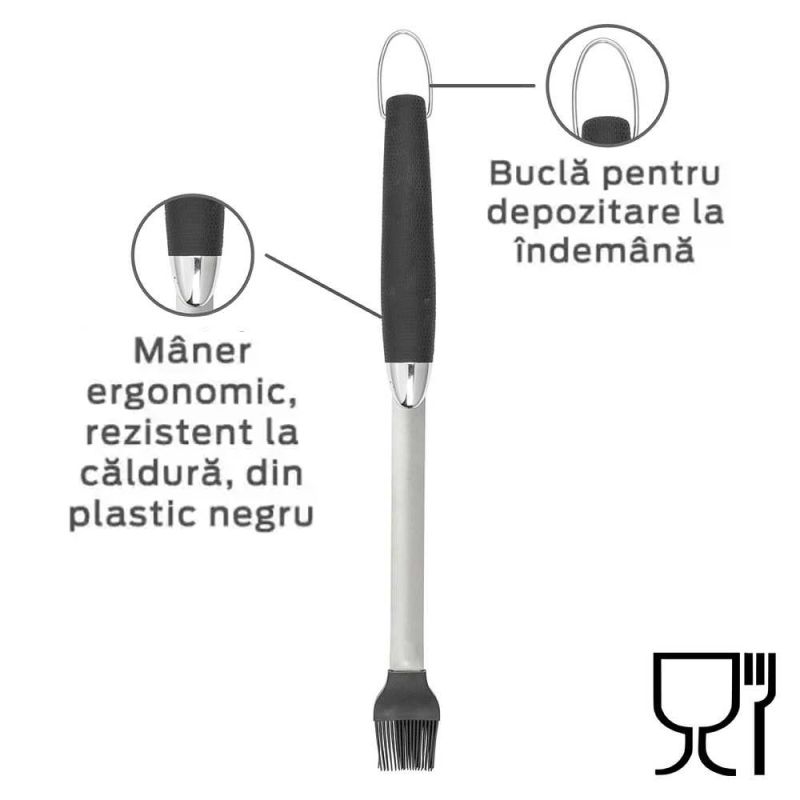 Pensula din silicon pentru gratar Wenko Black Outdoor Kitchen 55005100 ...