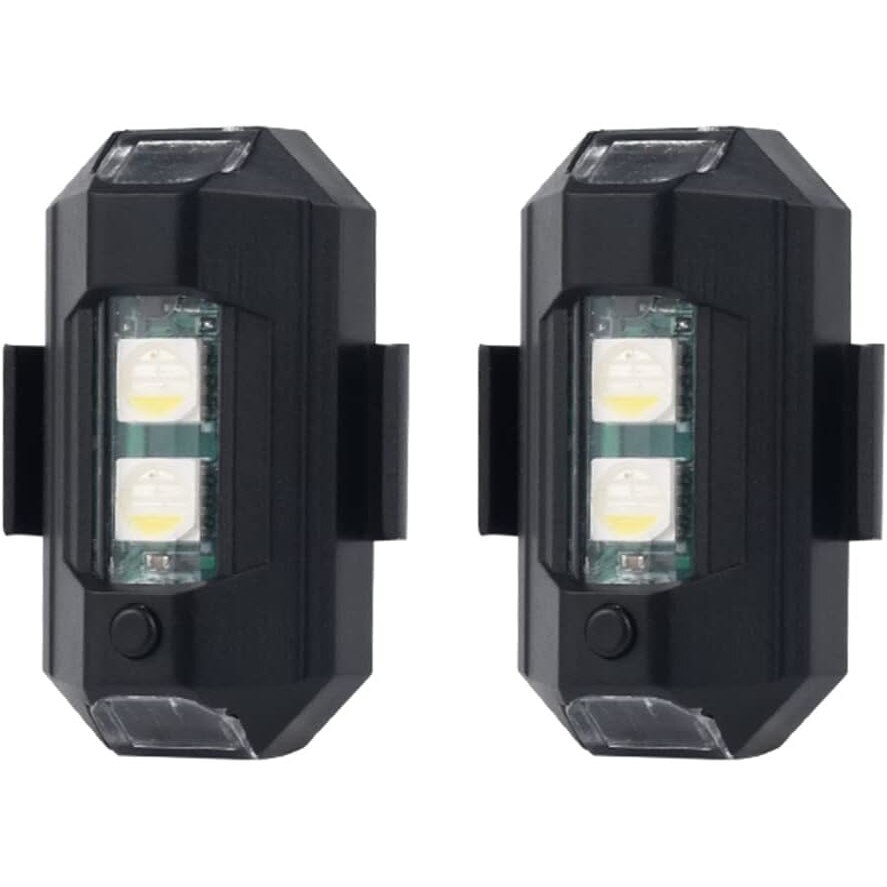 Set 2 lumini stroboscopice cu LED, USB, Negru - eMAG.ro
