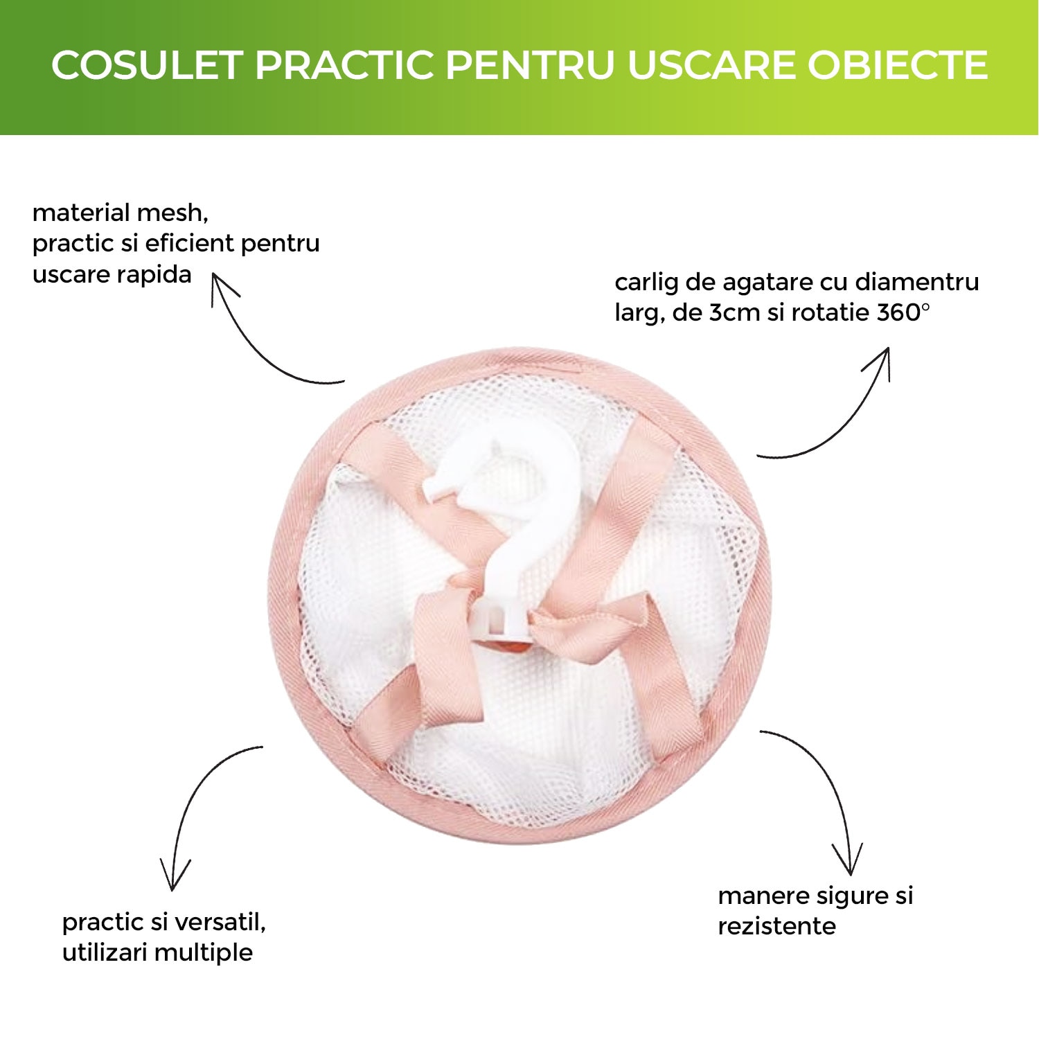 Cos suspendat pentru uscare la aer, zioda smart essentials ...