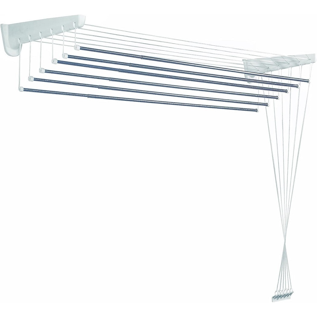 Uscator rufe, Casabrinko, Inox/Plastic, 40.7x95-165 cm, Alb/Argintiu ...