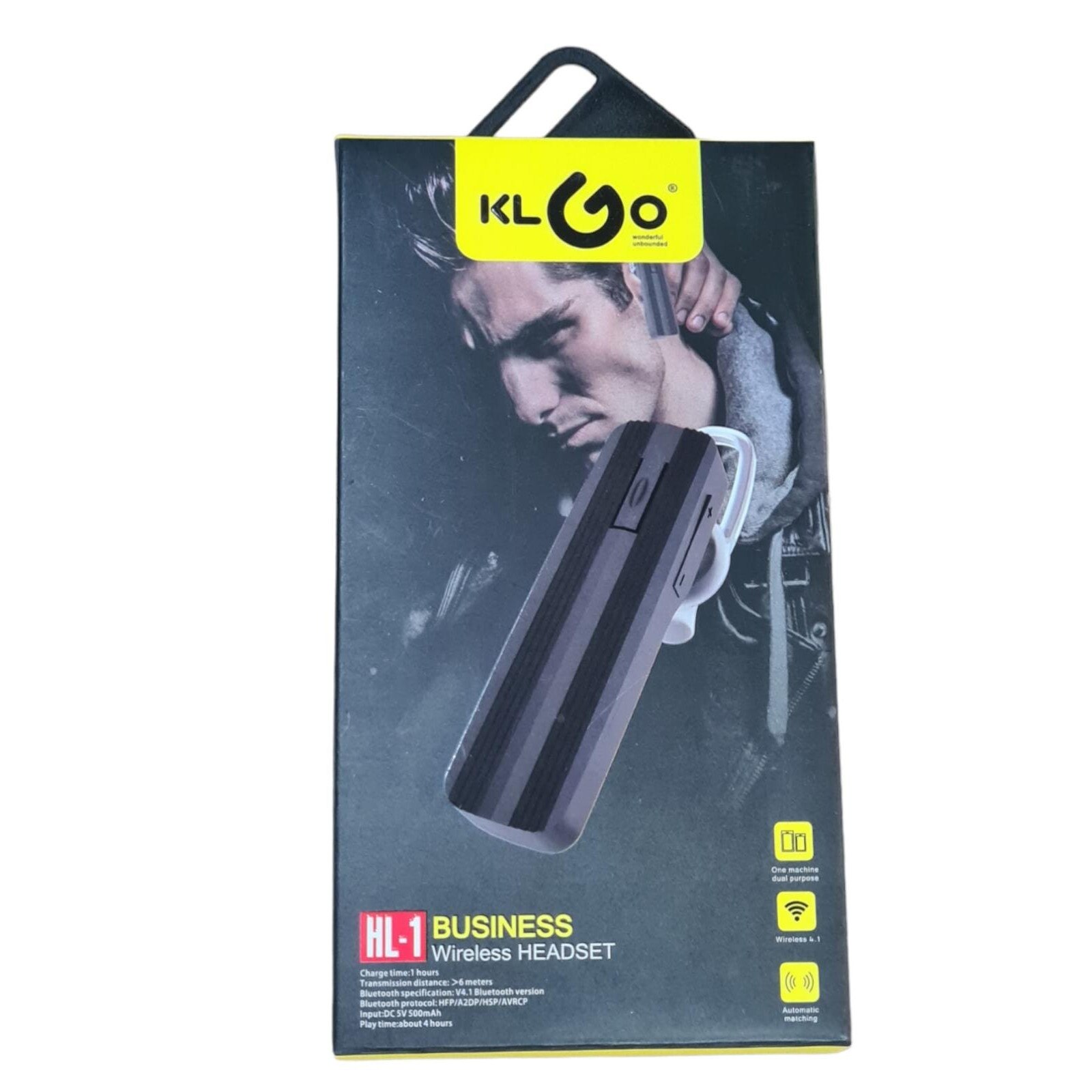 Casca tip Handsfree Bluetooth, KLGO HL 1, Microfon Incorporat, Distanta ...