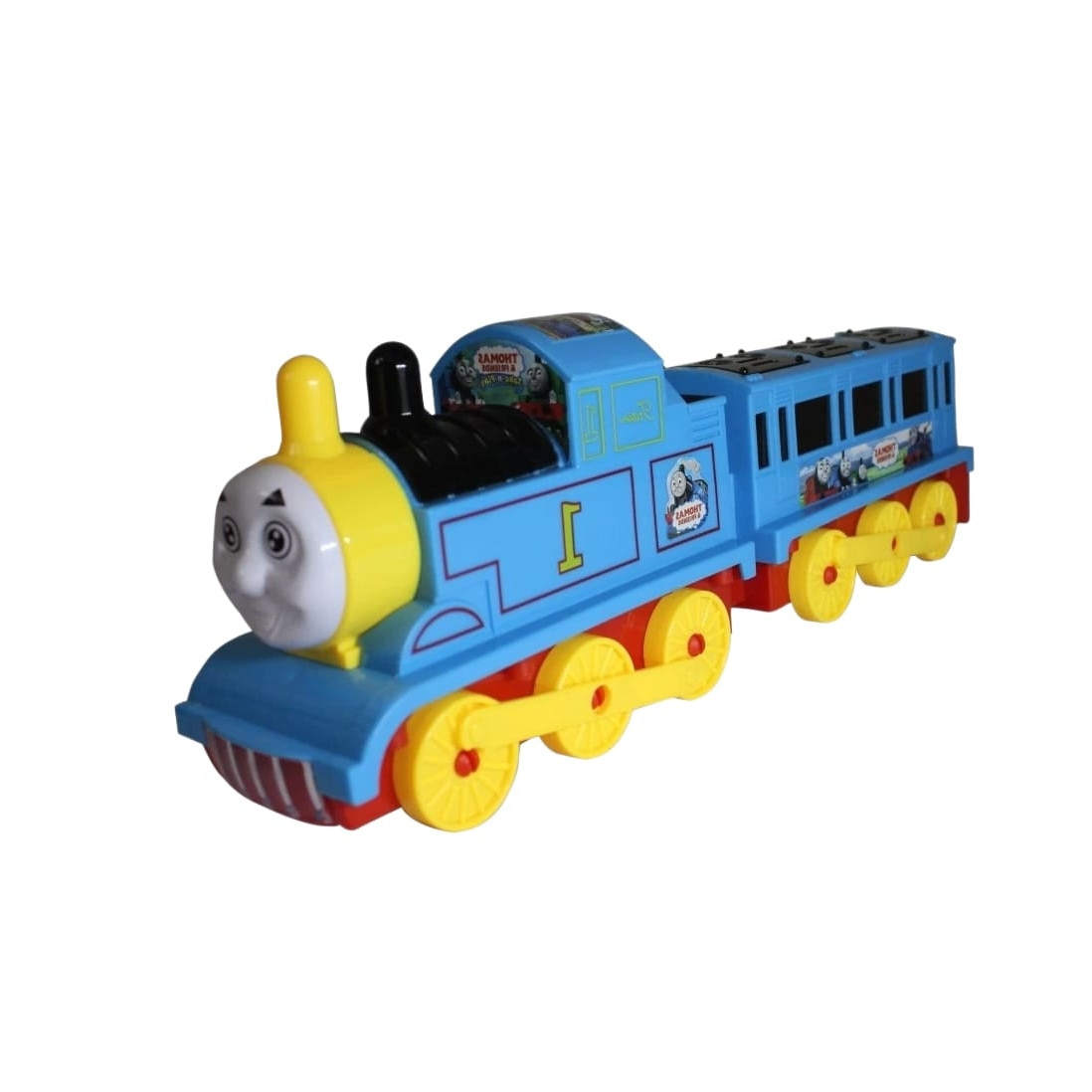 Thomas típusú vonat kocsikkal, hangokkal és fényekkel, tarka, 19 cm - eMAG.hu