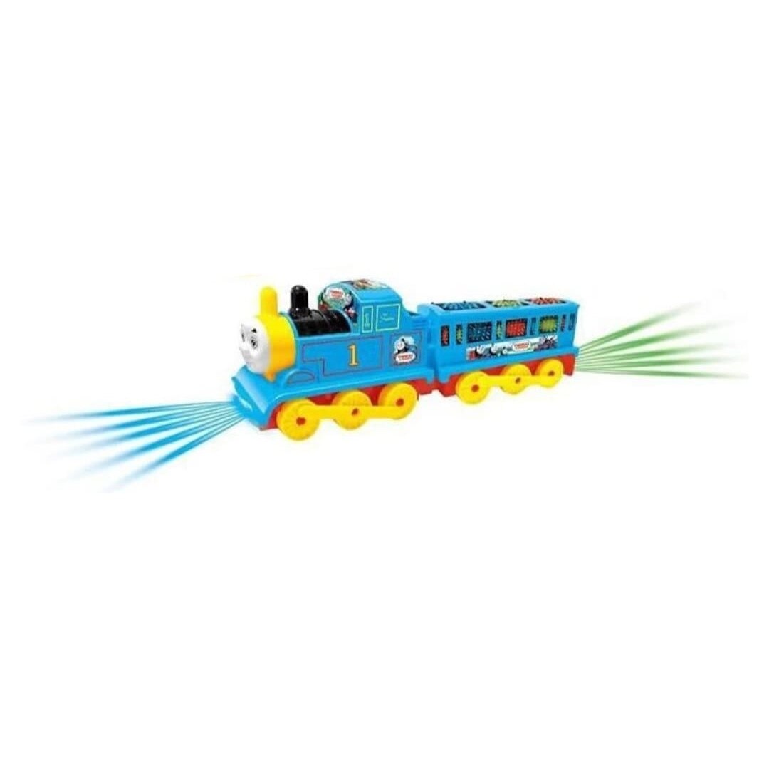 Thomas típusú vonat kocsikkal, hangokkal és fényekkel, tarka, 19 cm ...