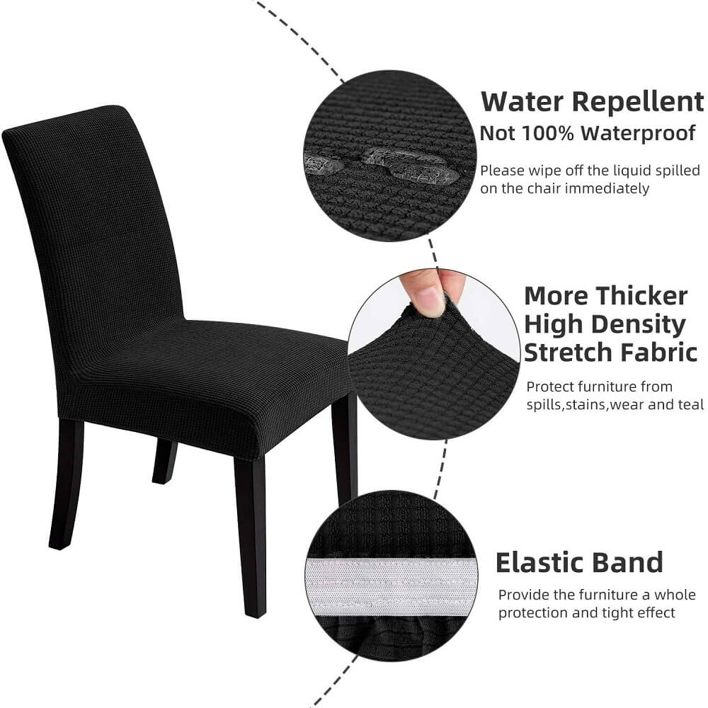 Set 6 Huse Universale Blackstore® Supra-Elastice, pentru Scaune Rotunde ...