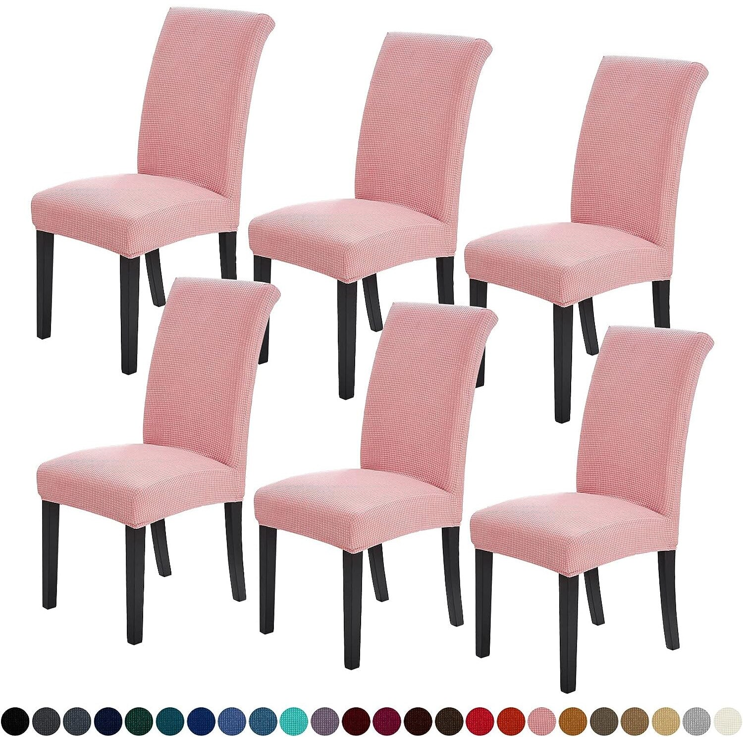Set 6 Huse Universale Blackstore® Supra-Elastice, pentru Scaune Rotunde ...