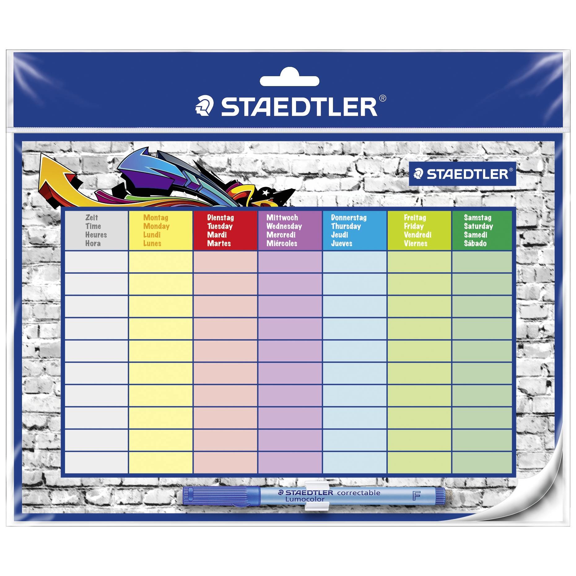 Orar scolar, Staedtler '641 SP2', Multicolor - eMAG.ro