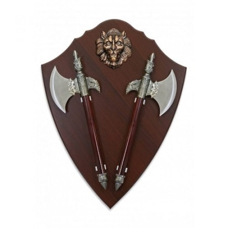 Set 2 Topoare Decorative de Tip Panoplie cu Prindere pe Perete Cap de ...