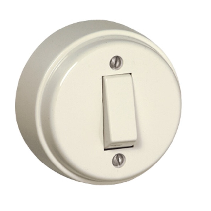 Intrerupator simplu montaj aparent culoare fildes 250V 10A - eMAG.ro