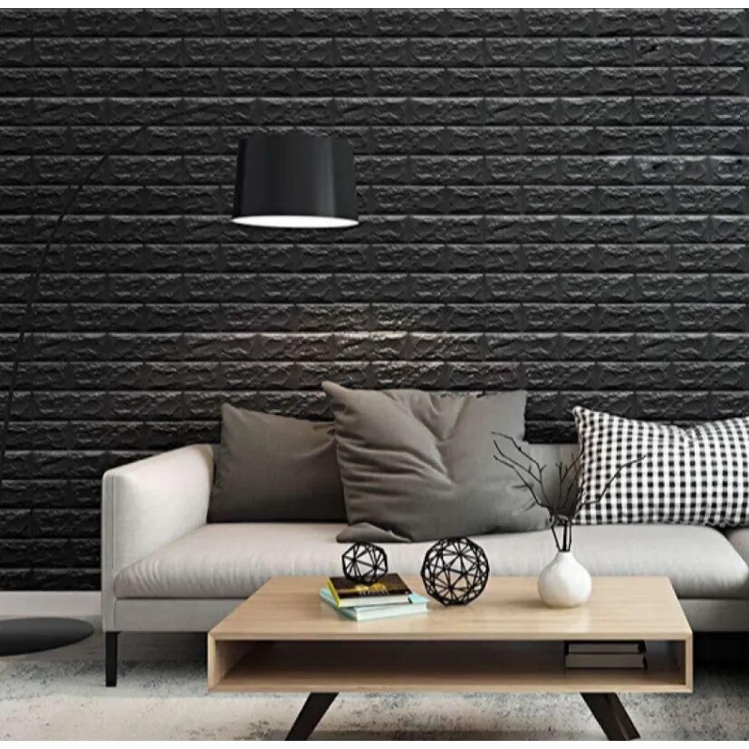 Tapet 3D autoadeziv, usor de curatat, Naimeed D3402, model Caramida, 70 ...