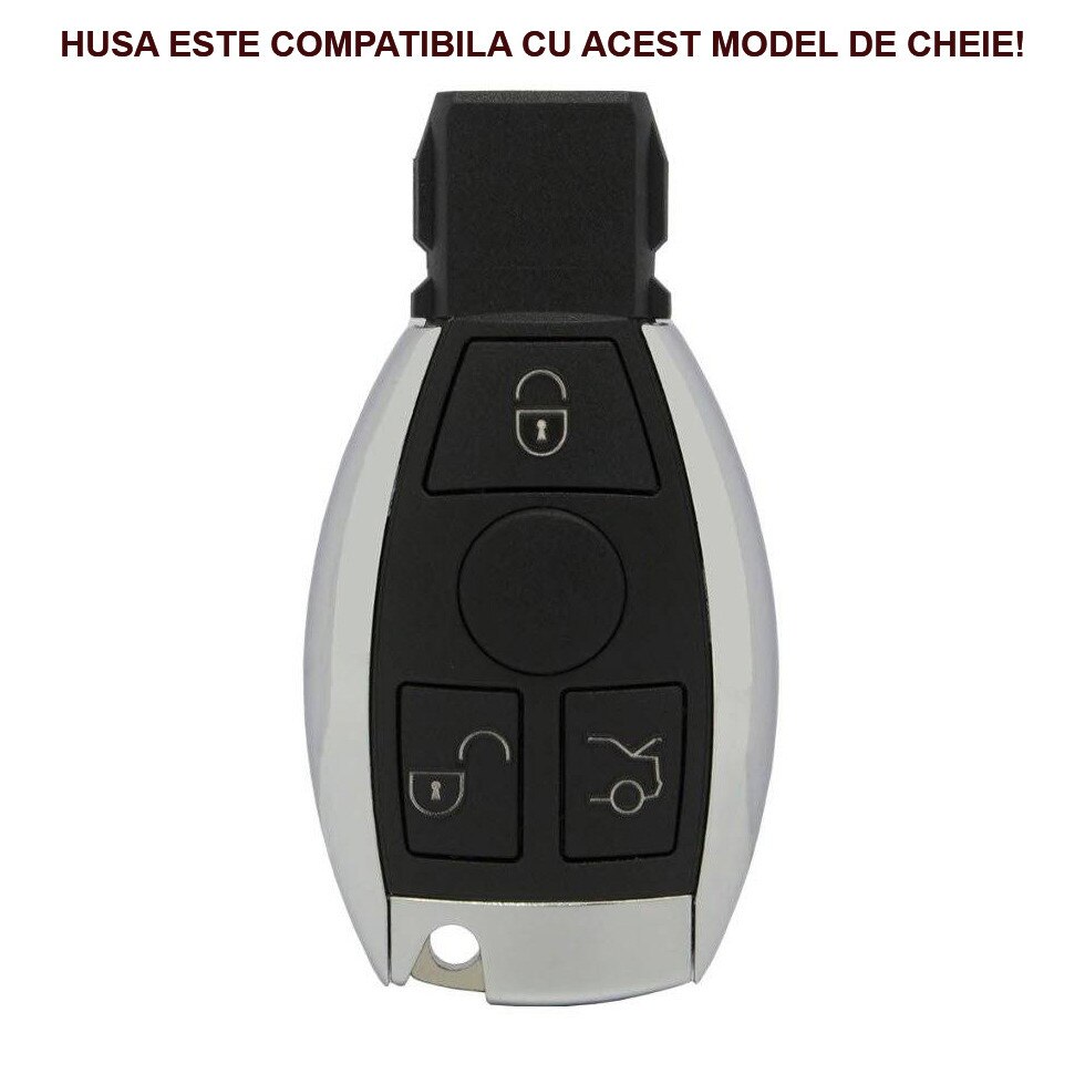 Husa de protectie Premium pentru cheie Mercedes-Benz, material TPU de ...
