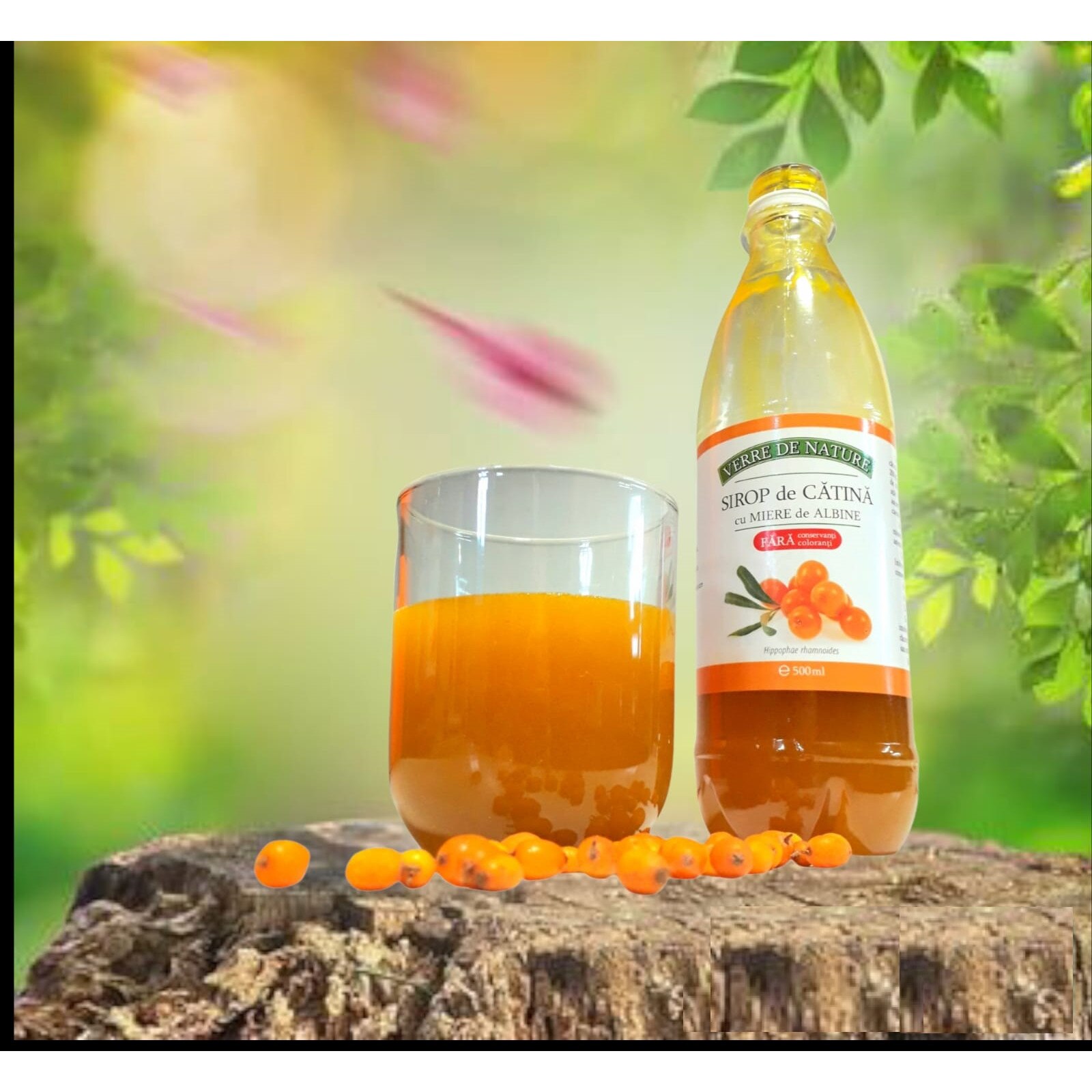 Sirop natural de Catina (Hippophae rhamnoides) cu Miere de Albine, fara ...