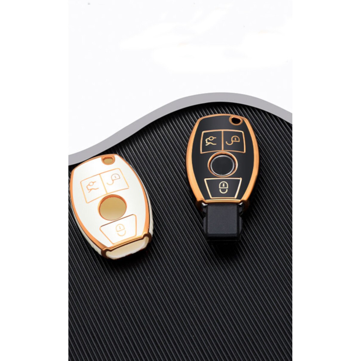 Husa de Protectie pentru Cheie Auto Premium Lux, compatibil cu MERCEDES ...