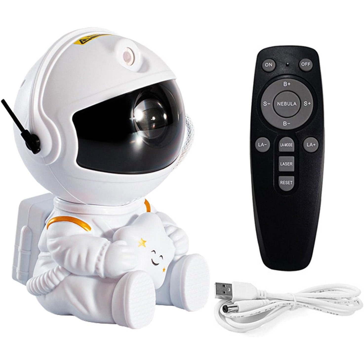 Proiector cu LED, Zola®, in forma de astronaut cu steluta in mana, alb ...