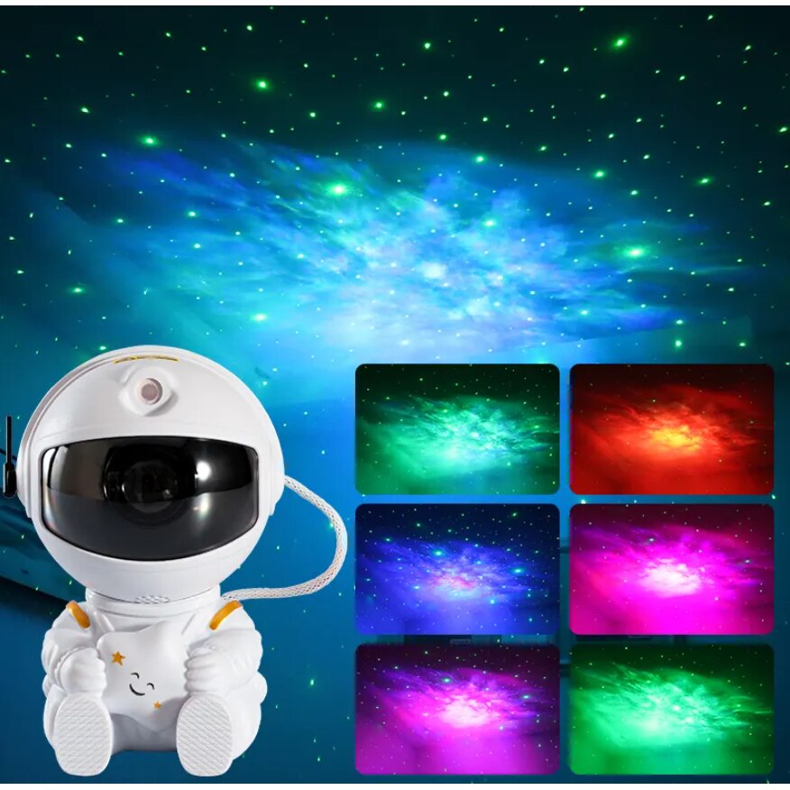 Proiector cu LED, Zola®, in forma de astronaut cu steluta in mana, alb ...