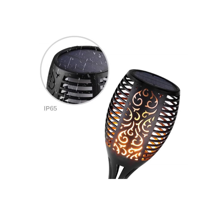 Lampa Solara LED pentru Curte sau Gradina cu Efect Real de Flacara ...