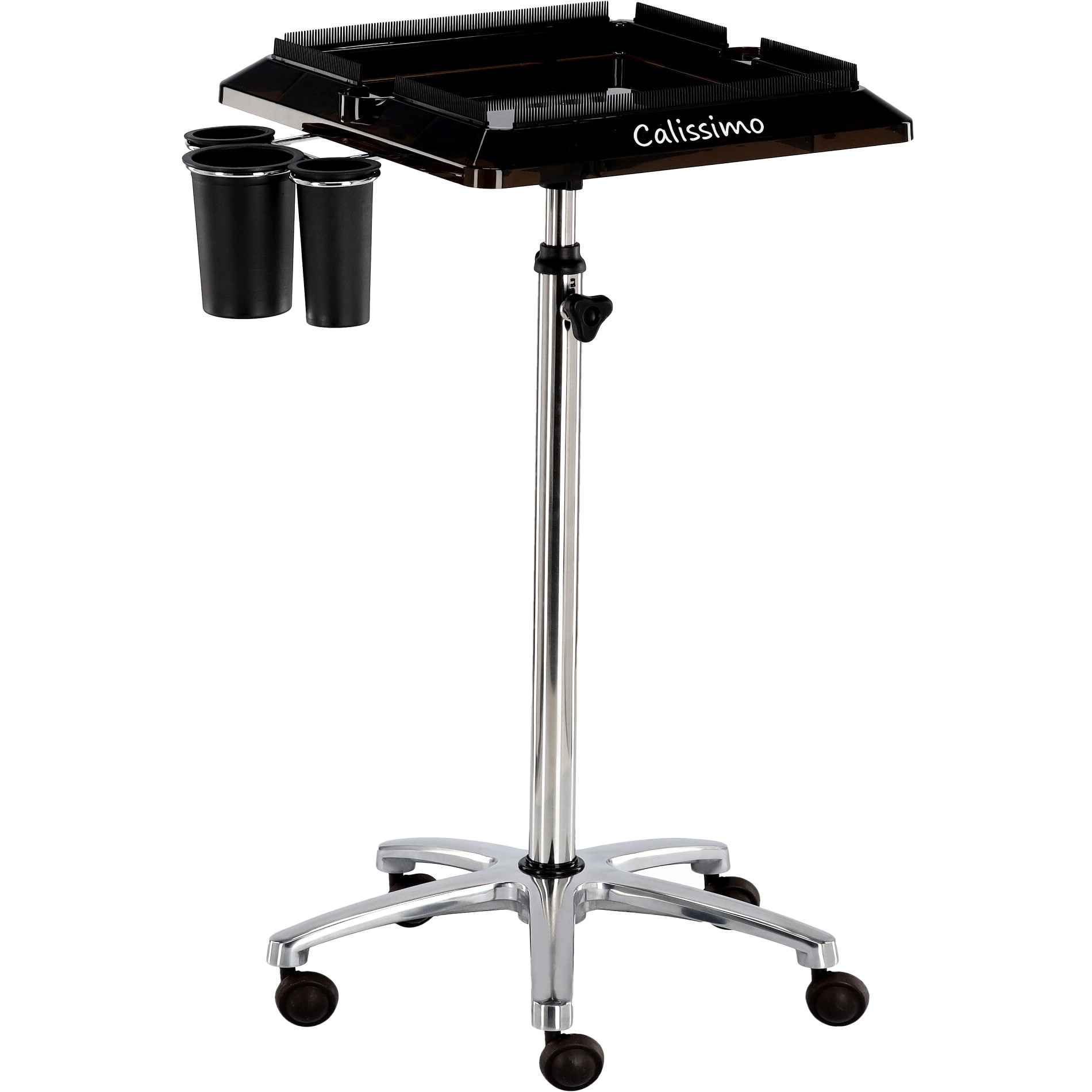 Masa de frizerie, Calissimo, Pe roti, Neagra - eMAG.ro