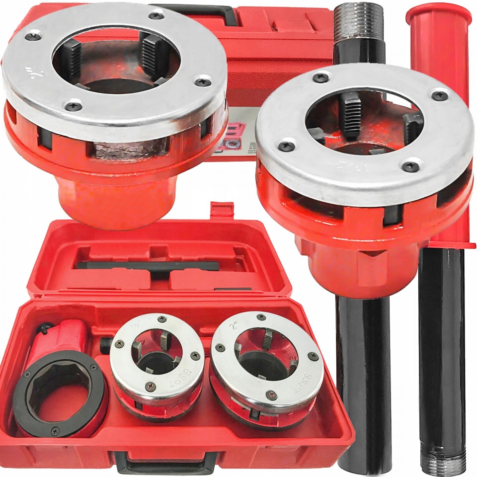 Set clupa filiera filetat manuala 2 piese 1-1/2" si 2" - eMAG.ro